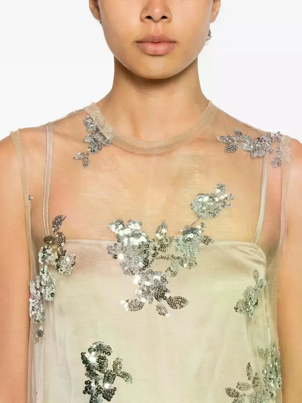 OTTOD'AME Sequin-embellished Midi Dress
