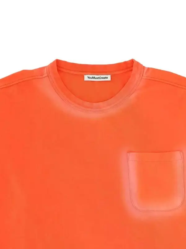 You Must Create Round-neck Pocket T-shirt - Red