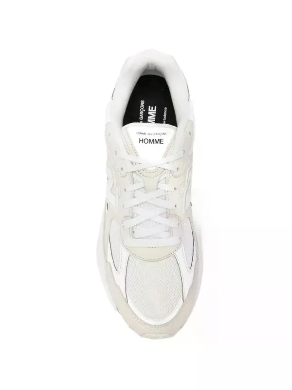 Comme Des Garçons Panelled Lace-up Sneakers - Neutrals