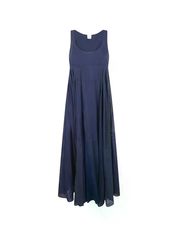 Aspesi Tiered Sleeveless Maxi Dress - Blue