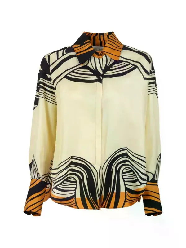 Raquel Diniz Graphic-print Twill Shirt - Neutrals