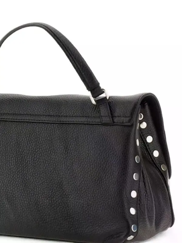 ZANELLATO Stud-embellished Leather Shoulder Bag - Black