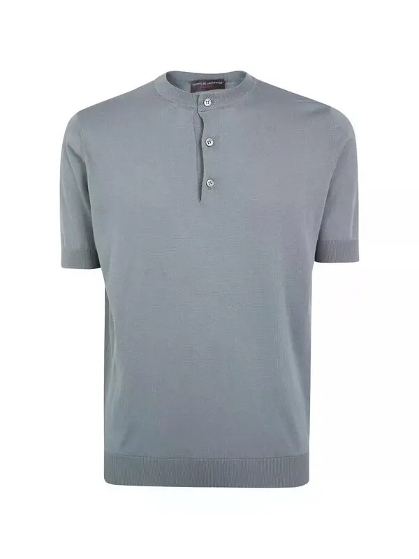 FILIPPO DE LAURENTIIS Button-placket Knitted T-shirt