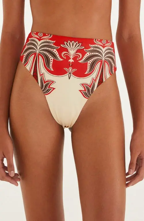 Farm Rio Iainika High-waist Bikini Bottom - Red