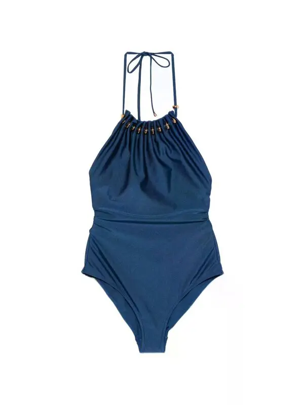 Zimmermann Aster Embellished Swimsuit - Blue