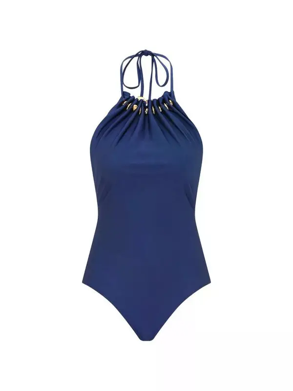 Zimmermann Aster Gathered Bead One Piece - Blue