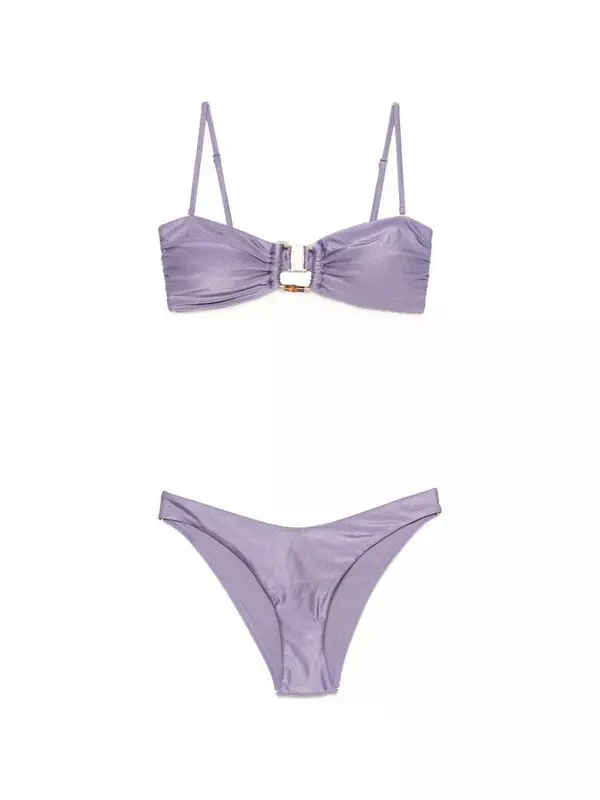 Zimmermann Indra Bamboo-trim Bikini - Purple