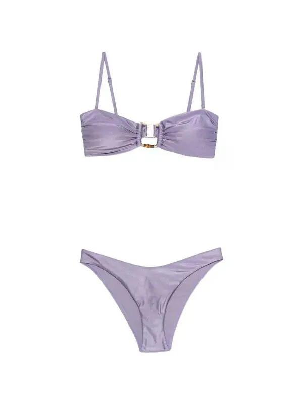 Zimmermann Indra Bamboo-trim Bikini - Purple