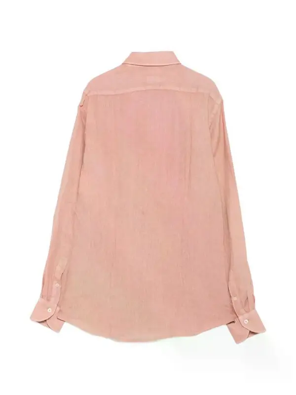 XACUS Linen Spread-collar Shirt - Pink