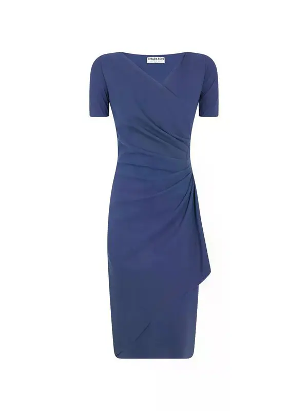 Chiara Boni La Petite Robe Ruched Wrap-design Midi Dress
