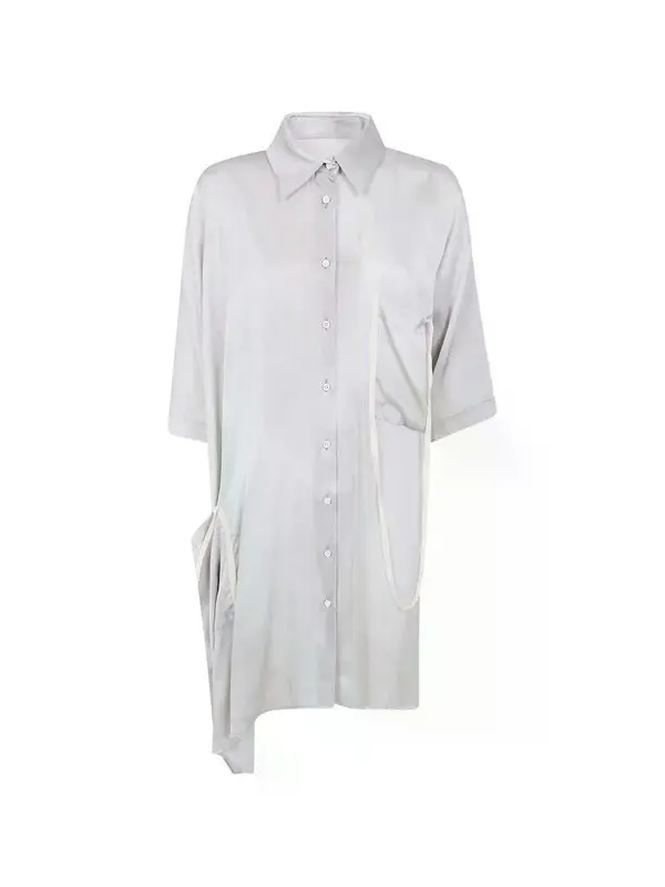 UMA WANG Asymmetric Silk Shirt - Grey
