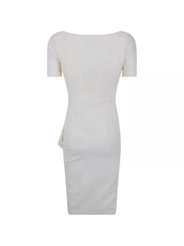 Chiara Boni La Petite Robe Ruched Wrap-design Midi Dress - Neutrals