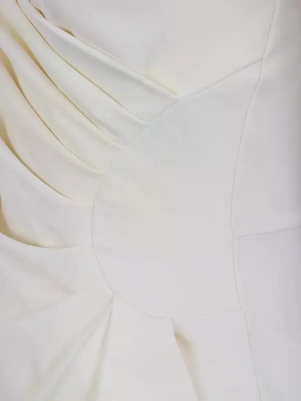 Chiara Boni La Petite Robe Ruched Wrap-design Midi Dress - Neutrals