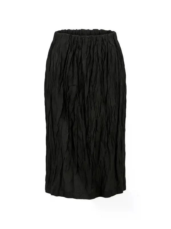 TOTEME Crinkled Midi Skirt - Black