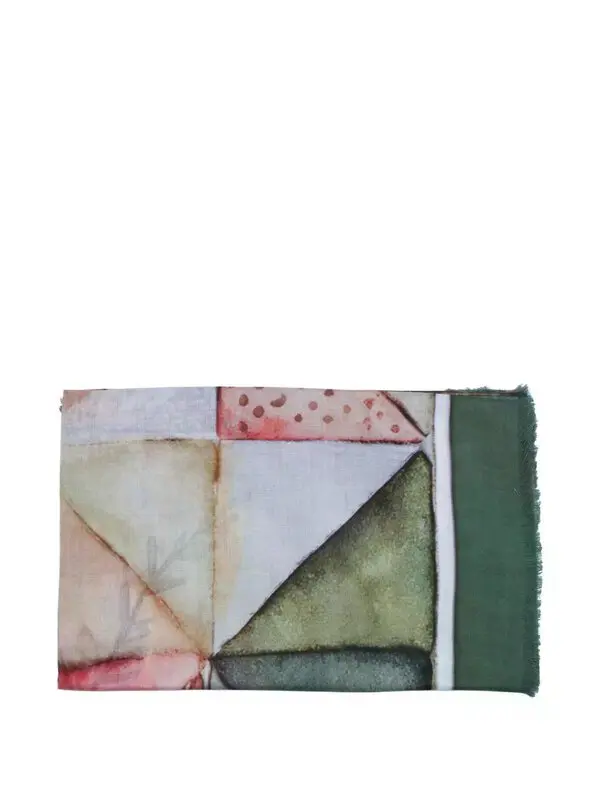 D'ANIELLO Perla Patchwork Scarf - Neutrals