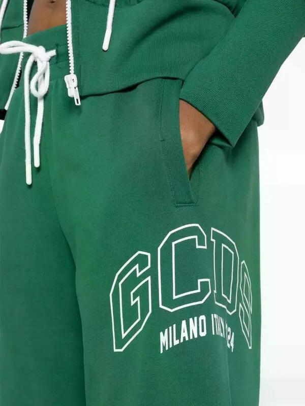 Gcds Logo-print Drawstring Track Pants - Green