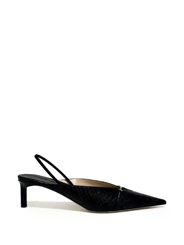 TOM FORD Julienne Snakeskin-effect Slingback Pumps - Black