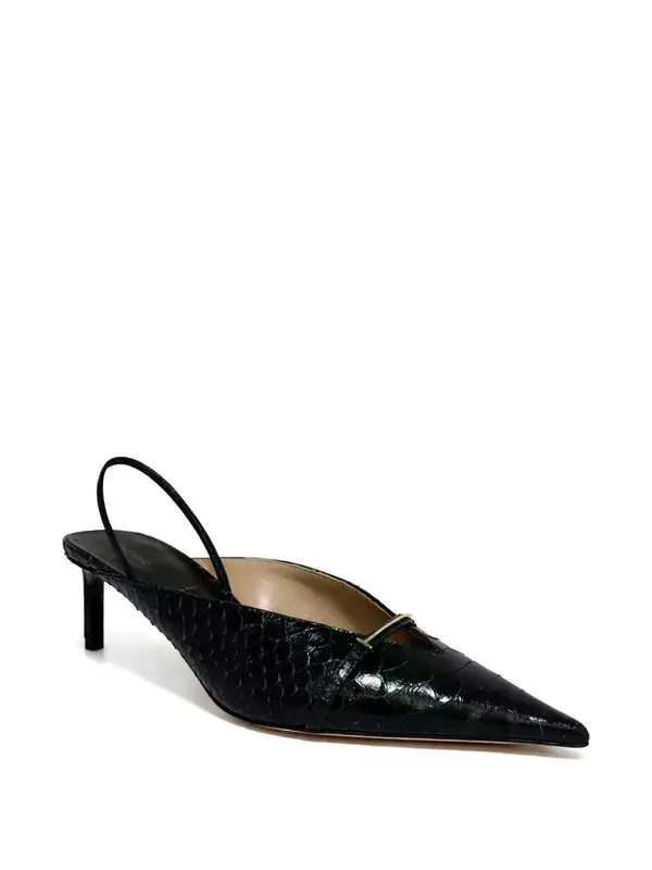 TOM FORD Julienne Snakeskin-effect Slingback Pumps - Black