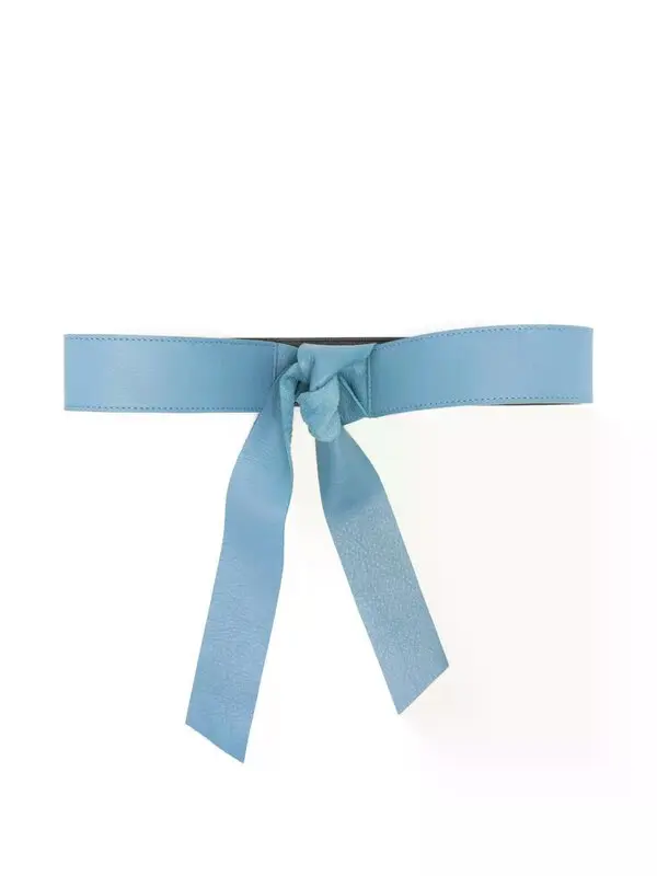NIU Self-tie Leather Belt - Blue