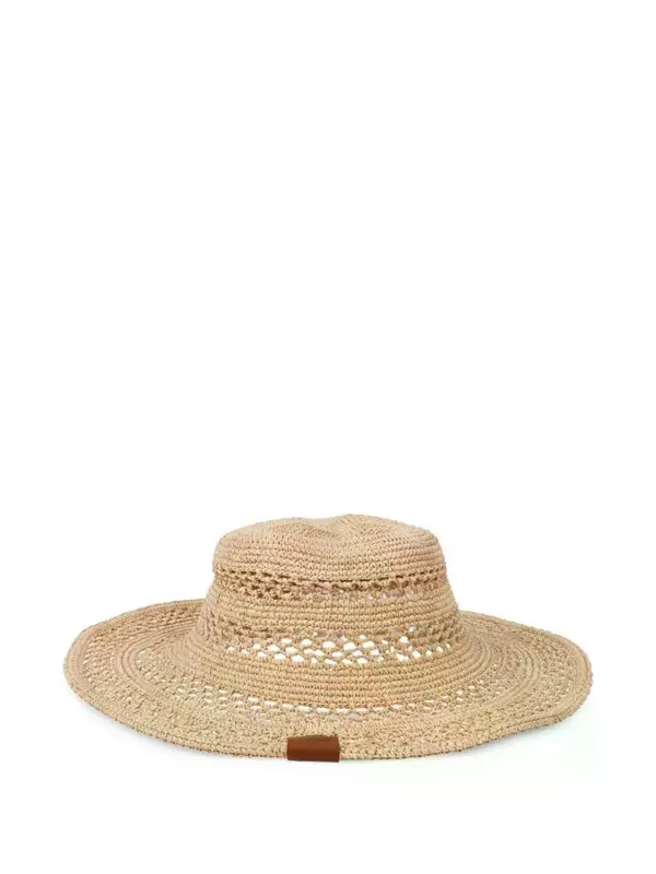 Ruslan Baginskiy Crochet-knit Straw Hat - Neutrals
