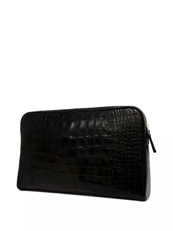 TOM FORD Crocodile-effect Leather Clutch
