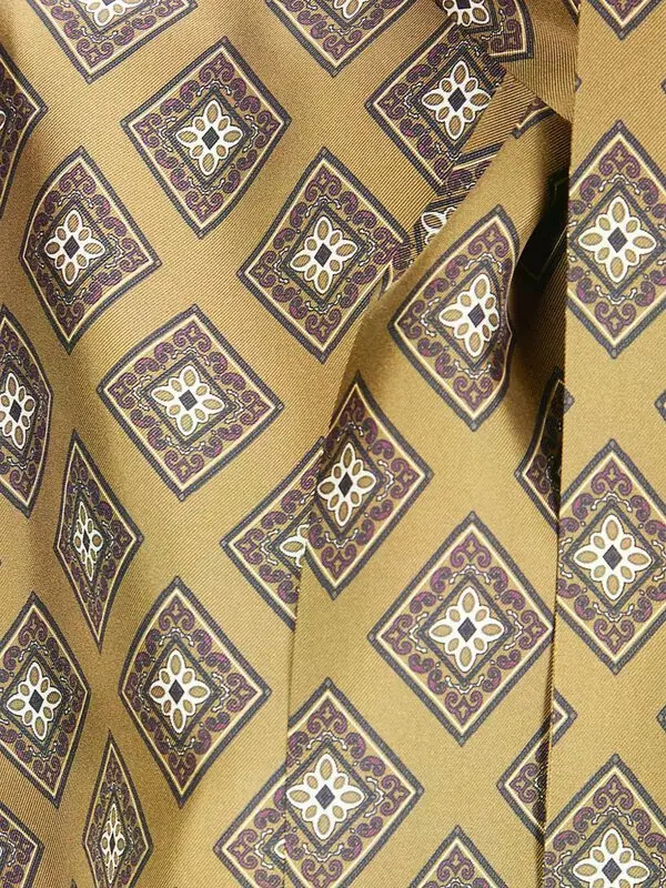 Alberto Biani Geometric-print Top - Gold