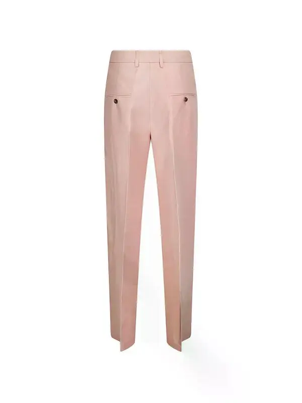 Alberto Biani Pleated Slub-texture Trousers