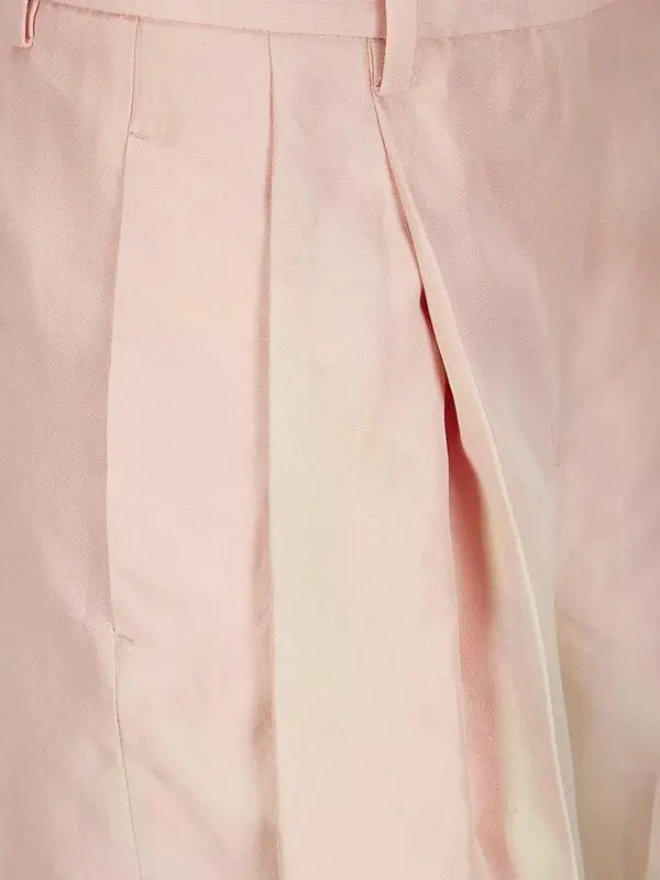 Alberto Biani Pleated Slub-texture Trousers