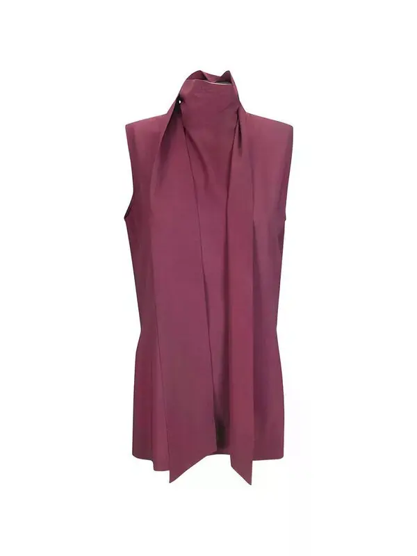 Alberto Biani Scarf-detail Top - Purple