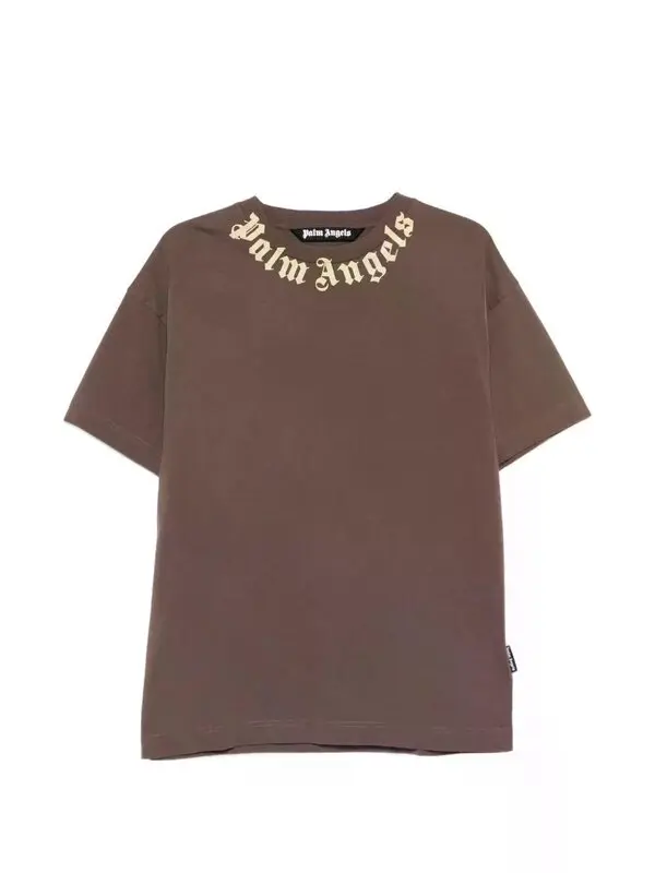 Palm Angels Logo-print T-shirt - Brown