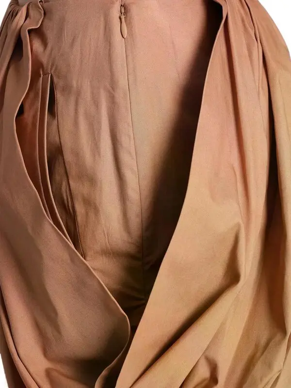 Chloé Draped Asymmetric Mini Skirt - Brown