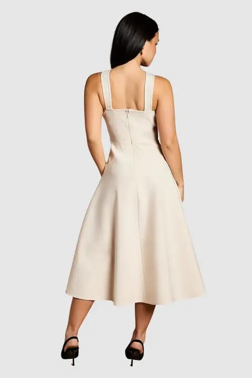 Coast Petite Bandage Cross Neck Midi Dress