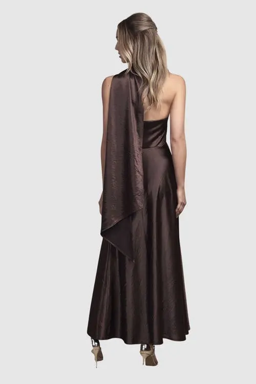 Coast Satin Scarf Detail Maxi Dress