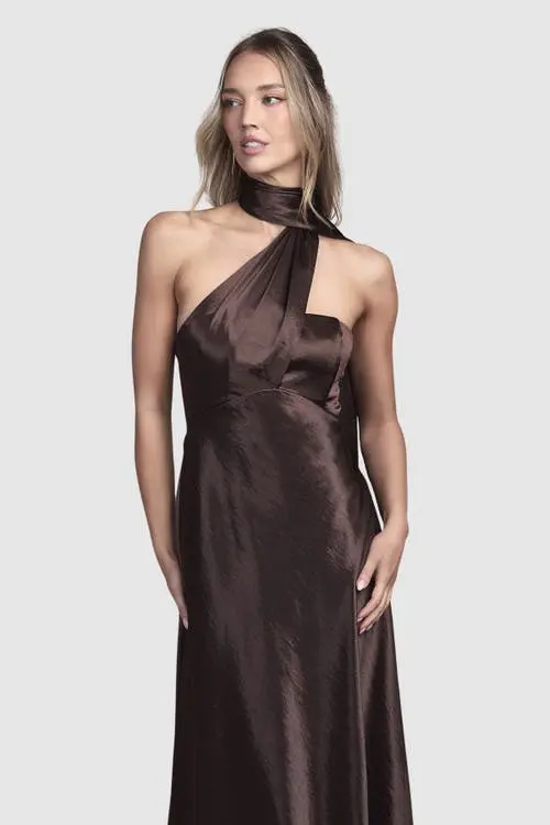Coast Satin Scarf Detail Maxi Dress