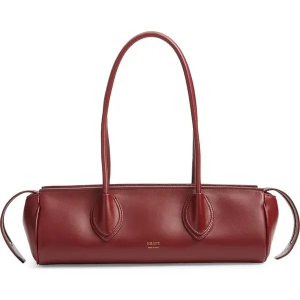 Khaite Leather Shoulder Bag - 524 Oxblood