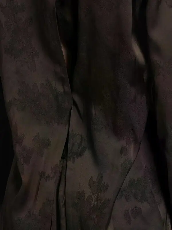 GANNI Jacquard-pattern Belted Shirt