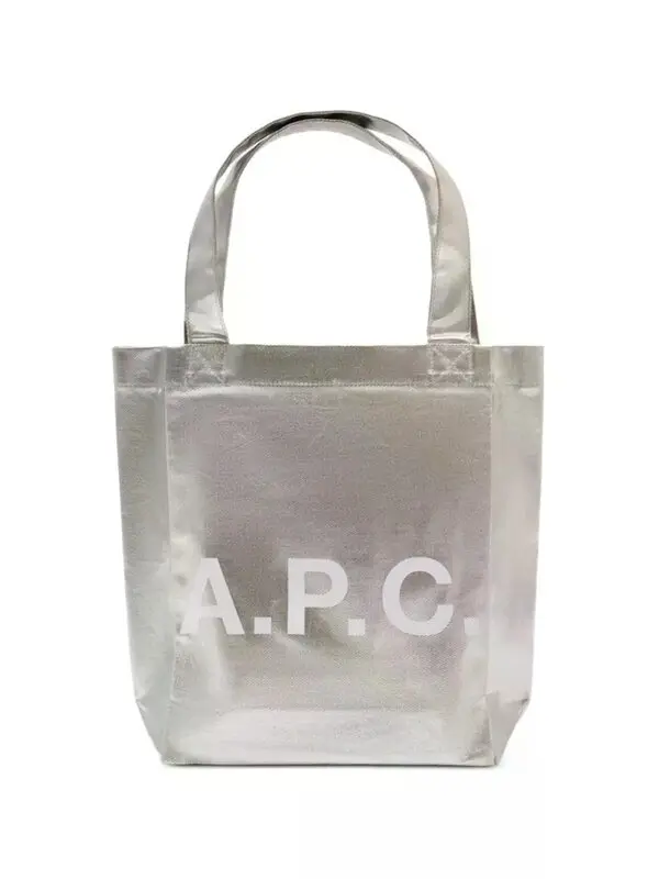 A.p.c. Small Metallic-finish Tote Bag - Silver