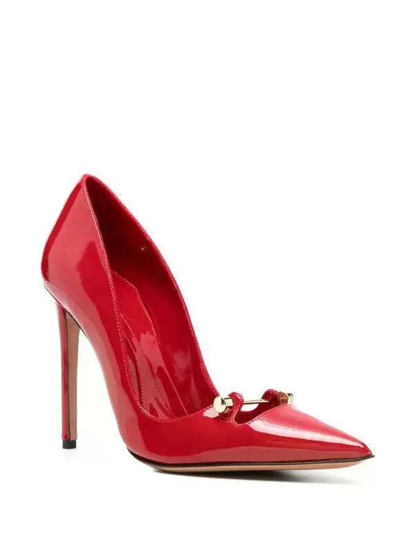HARDOT Patent-finish Barbell-detail Pumps - Red
