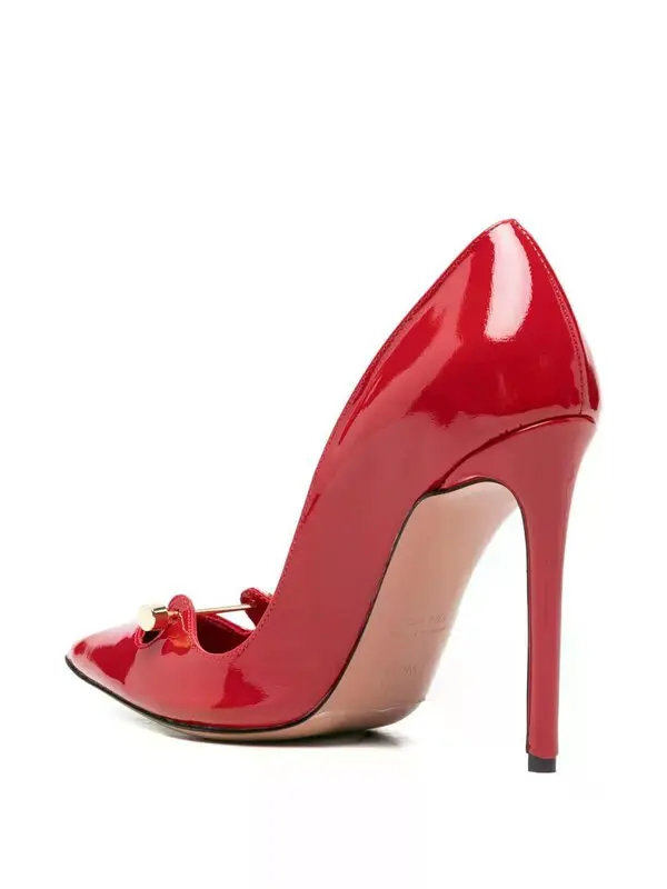 HARDOT Patent-finish Barbell-detail Pumps - Red