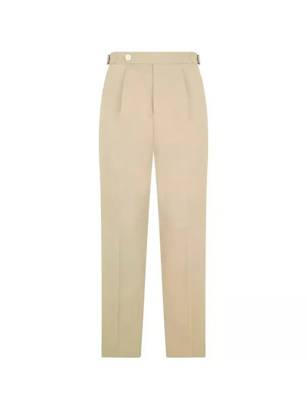BOSS Pleated Straight-leg Trousers - Neutrals