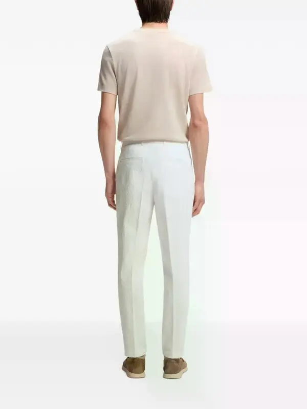 BOSS Seersucker Textured Trousers