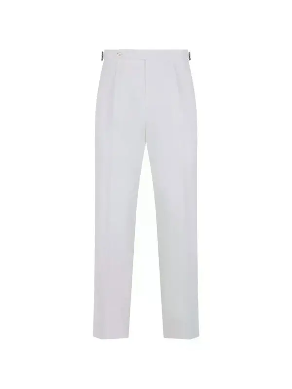 BOSS Pleated Side-adjuster Trousers - White
