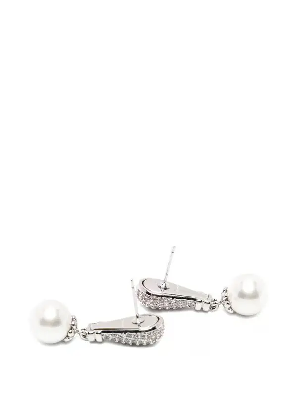 SELF-PORTRAIT Crystal And Faux Pearl Drop Earrings