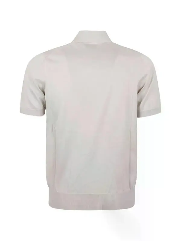 Brunello Cucinelli Embroidered-logo Polo Shirt - Neutrals