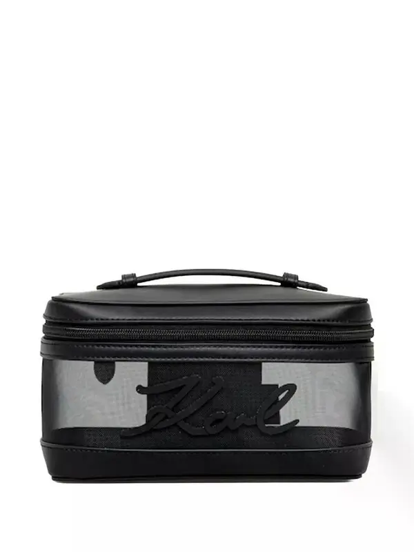 Karl Lagerfeld K/signature Mesh Vanity Case - Black