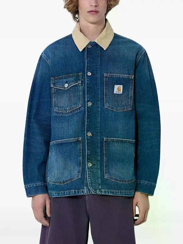 Carhartt Work In Progress Long-sleeve Patch-pocket Jacket - Blue