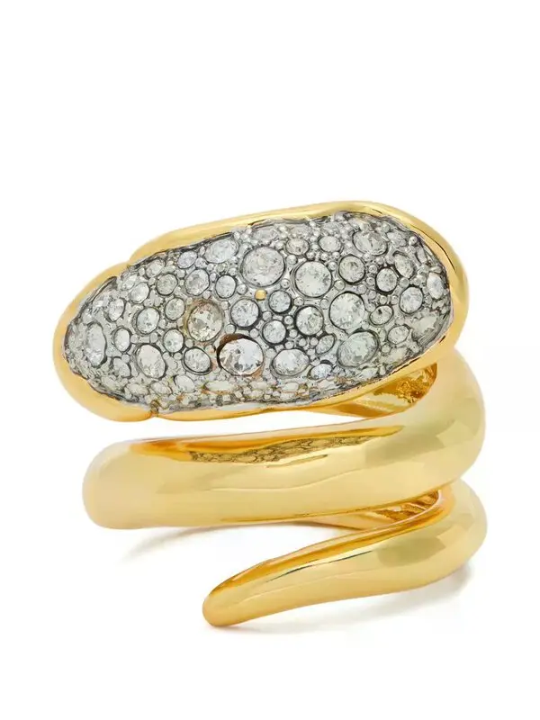 Alexis Bittar Solanales Crystal-embellished Coiled Ring - Gold
