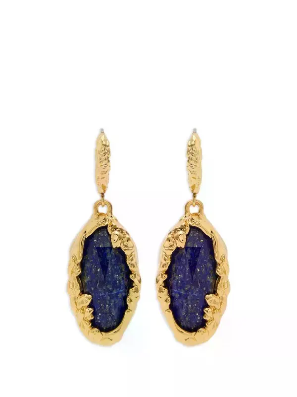 Alexis Bittar Brut Lapis Lazuli Earrings - Gold