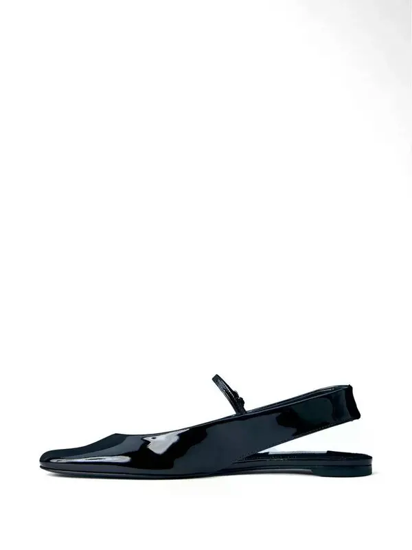 TOTEME Slingback Leather Pumps - Black