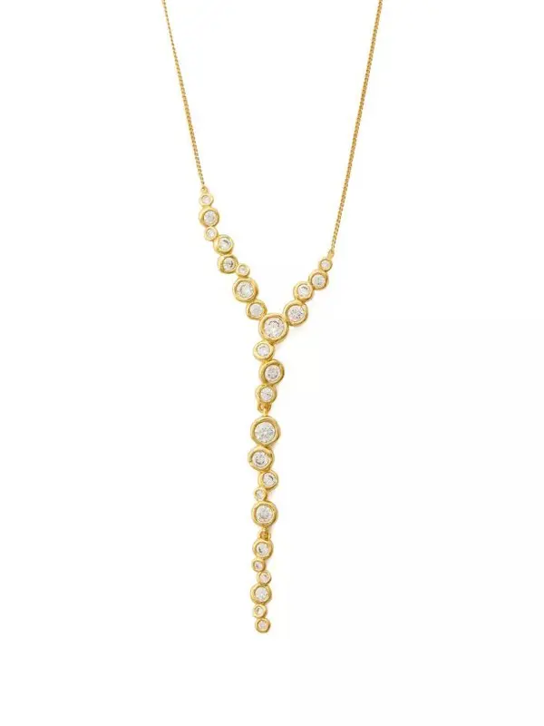 Alexis Bittar Asterales Crystal-embellished Cascading Necklace - Gold